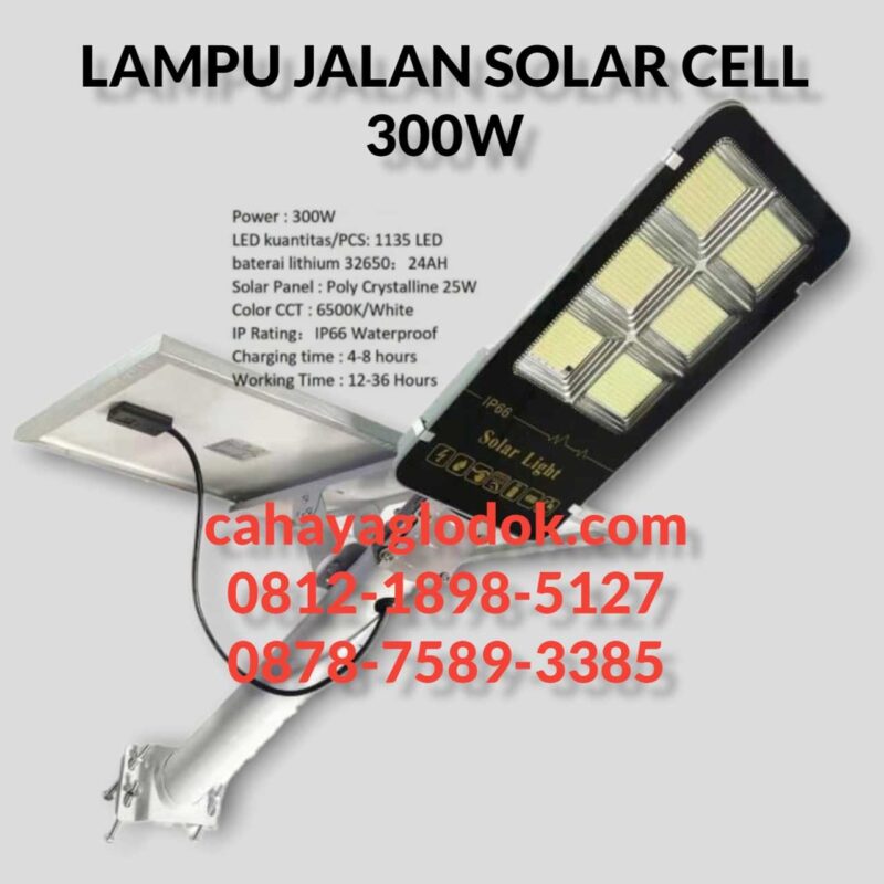 Lampu Jalan SOLAR 300W LED Street Light - Cahaya Glodok