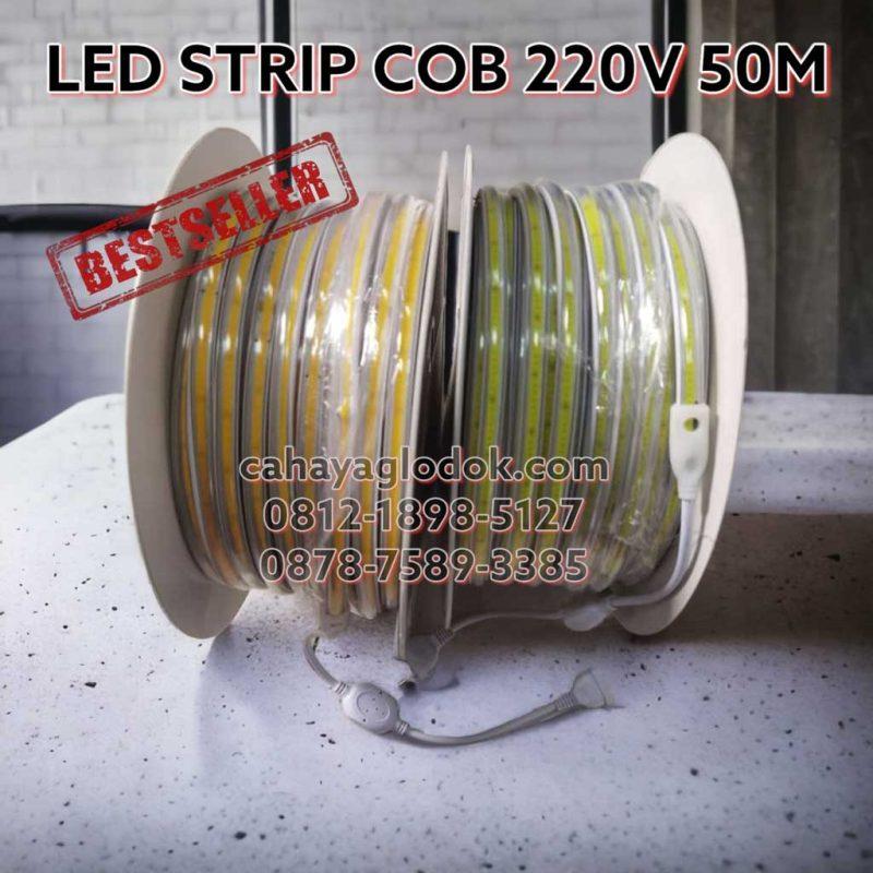 LED Strip COB 220V 50M 3000K / 6500K - Cahaya Glodok
