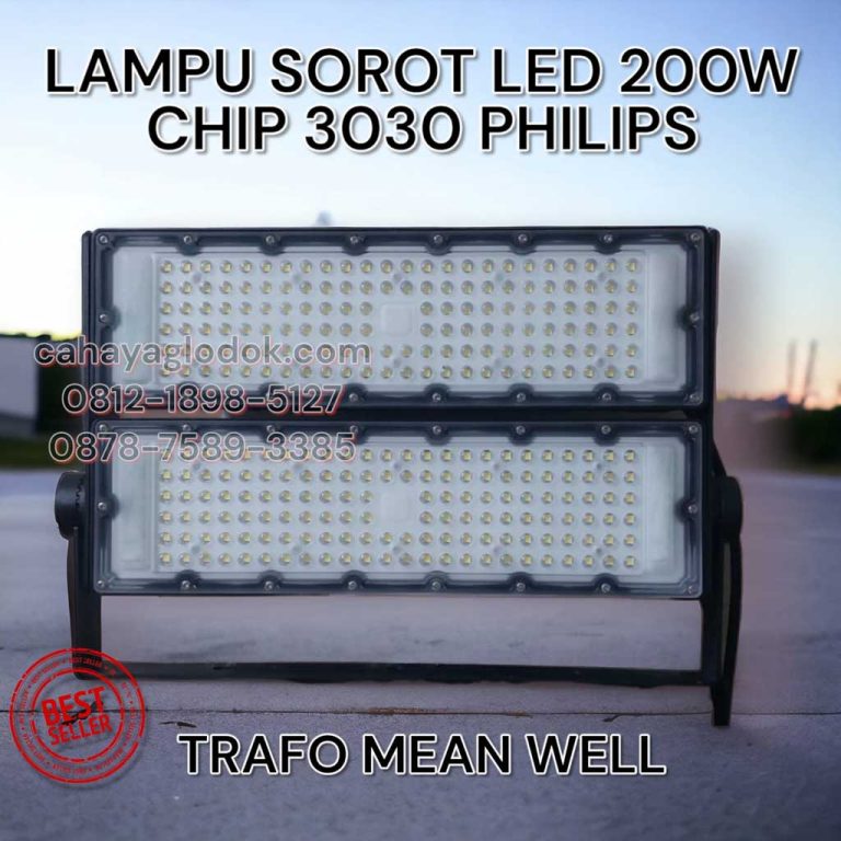 Lampu Sorot LED 200W 3030 Philips MW - Cahaya Glodok