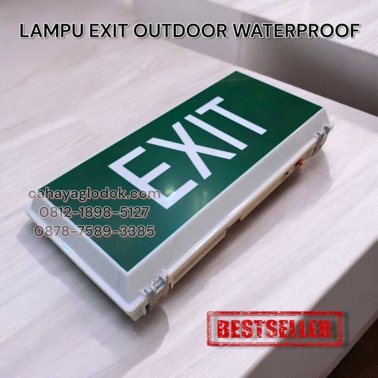 Lampu Emergency Waterproof Outdoor EXIT Sign - Cahaya Glodok